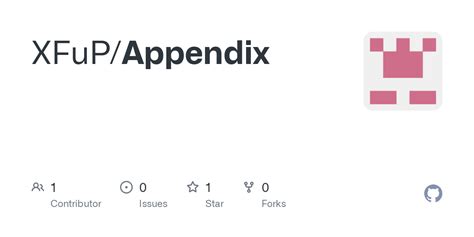 Github Xfupappendix