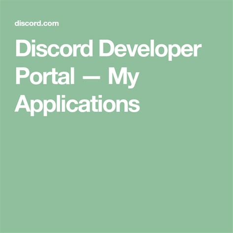 Discord Developer Portal Cafe More About