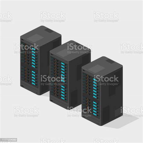 플랫 아이소메트릭 서버 컴퓨터 하드웨어 네트워크 벡터 아이콘 네트워크 서버에 대한 스톡 벡터 아트 및 기타 이미지 네트워크 서버 등측투영법 데이터 센터 Istock