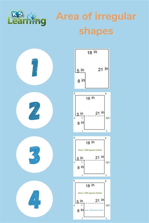 How To Find The Area Of Irregular Shapes Shapes Worksheets Standard