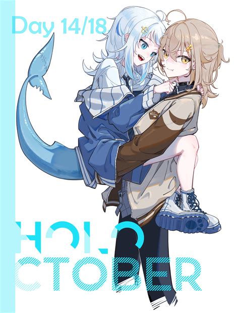 Gawr Gura And Nanashi Mumei Hololive And 1 More Drawn By Onecolo133 Danbooru