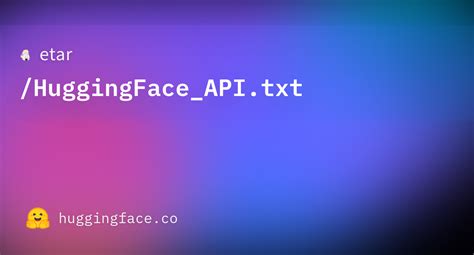 Etar HuggingFace API Txt Datasets At Hugging Face
