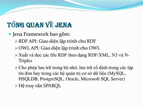 Ppt Jena Java Framework For Building Semantic Web Applications