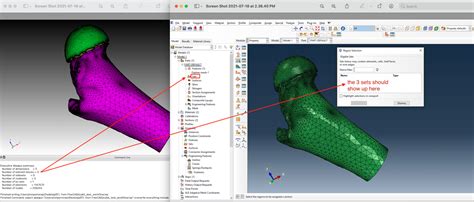 Merged Mesh With Block Assignments Exported To Abaqus But Not Showing