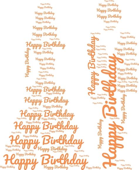 Premium Vector Happy Bithday Text Effect Design F