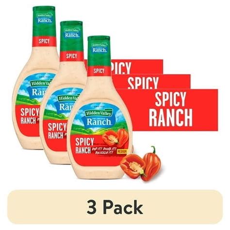 3 Pack 3 Pack Hidden Valley Gluten Free Spicy Ranch Salad Dressing