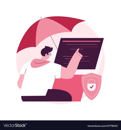 Cyber Insurance Abstract Concept Royalty Free Vector Image