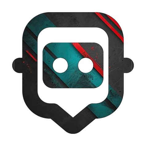 Premium Photo Message Bot Icon Diagonal Black Green Red