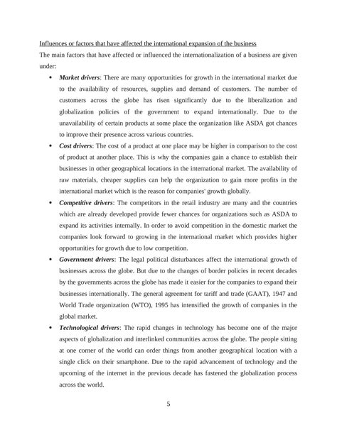 Asdas Strategy Organisational Structure And Expansion