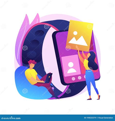 Smartwatches Mobile Apps Development Abstract Concept Vector Illustration Stock Vector