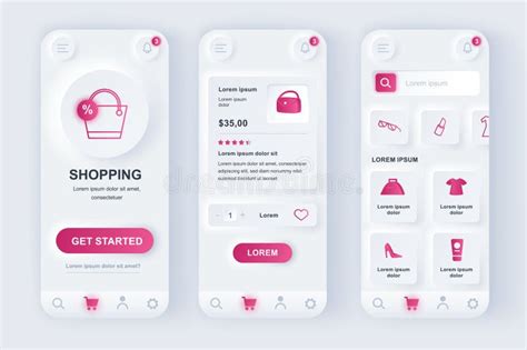 Online Shopping Unique Neomorphic Design Kit Store App With Products