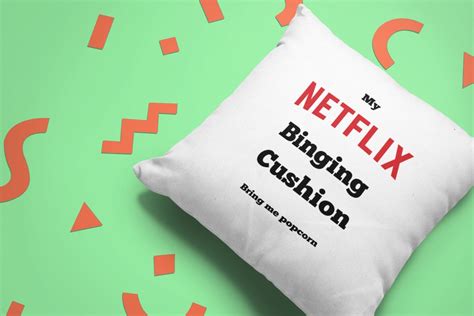 Netflix Binging Cushion Cover Funny Ts Sofa Decoration Novelty