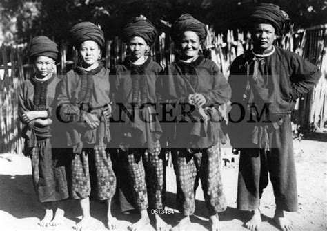 Image Of Laos A Group Of Yao Iu Mien Hill Tribe Women And Man C