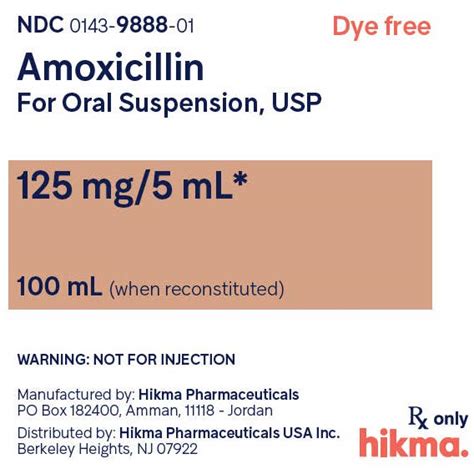Amoxicillin 125mg 5ml Oral Susp 150ml[hikma]