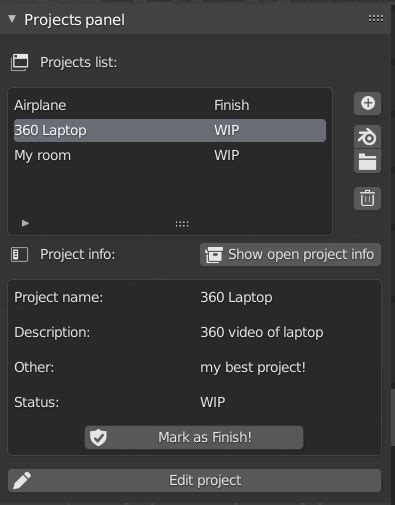 Add On Manage Blender Projects Mbp Released Scripts And Themes