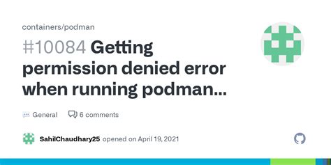 Getting Permission Denied Error When Running Podman 311 With Root User Without Privilege Set