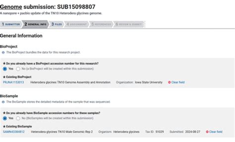 Submitting A Bioproject Biosample Sra Genome And Annotation To Ncbi