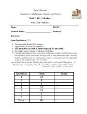 Calculus I Final Exam Functions Limits And Derivatives Course Hero