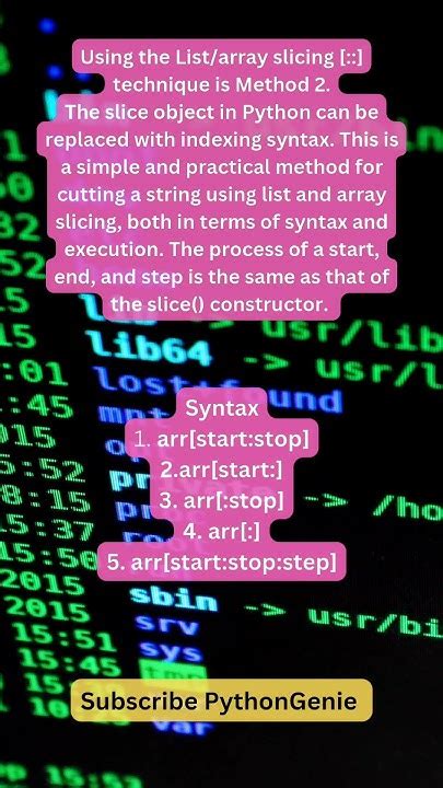 Python Techniques String Slicing Part 3python Pythontricks