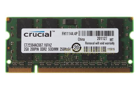 Lot Of 4 Crucial 2gb Ddr2 Sodimm 200 Pin Pc Overstock