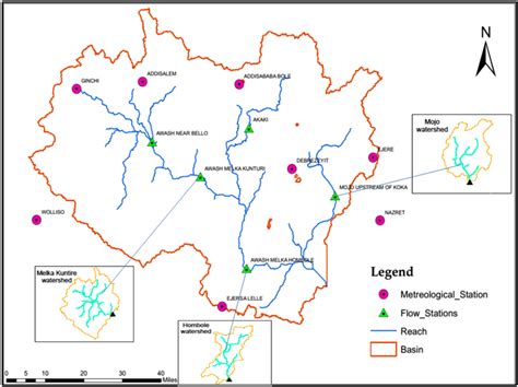 Hydrologic And Meteorological Stations And Reach Together With The