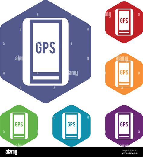 Global Positioning System Icons Set Stock Vector Image And Art Alamy