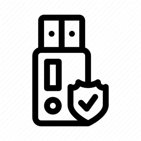 Usb Protected Protection Security Shield Icon Download On Iconfinder