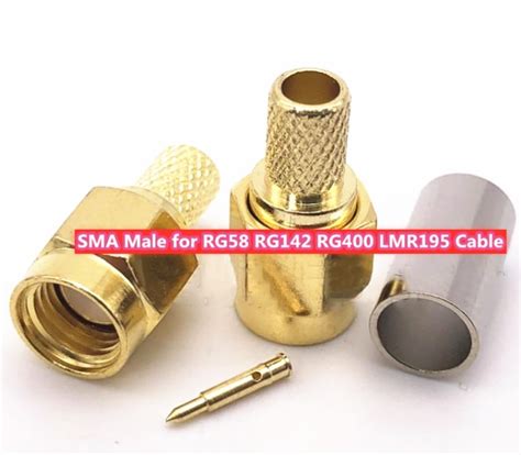 5pcs Adapter Rpsmasma Male Plug Crimp For Rg58 R Vicedeal