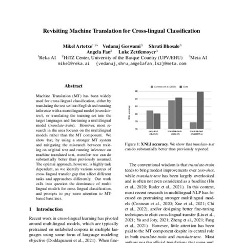 Revisiting Machine Translation For Cross Lingual Classification Acl Anthology