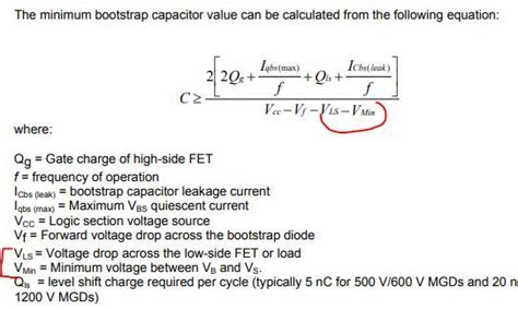 Solved Unknowns Of Values To Find The Bootstrap Capacitor Infineon Developer Community