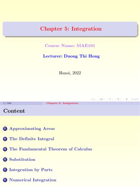 Chapter 5 Integration Pdf Integral Calculus