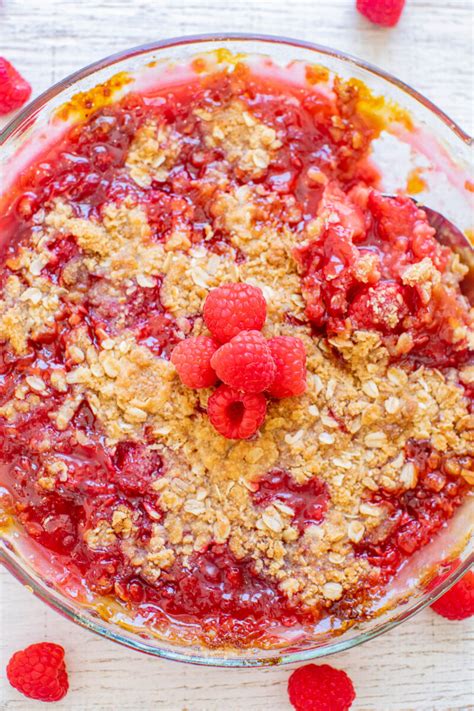 Raspberry Crisp Fresh Or Frozen Berries Averie Cooks Raspberry Crisp Fresh Or Frozen Berries Averie Cooks