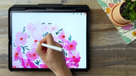 How To Create Modern Watercolor Florals 3 Free Watercolor Brushes For Procreate Liz Kohler Brown