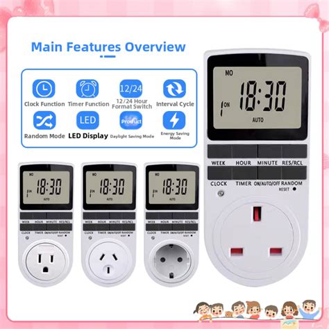 Sg Plug Digital Timer Switch Uk Plug Timer Switch Socket Sg Adapter Power Meter Lazada Singapore