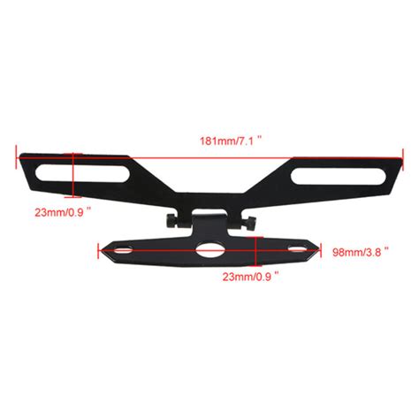 Badu Bg Мотоциклет Универсална метална скоба за регистрационен номер Задна светлина Фиксирана