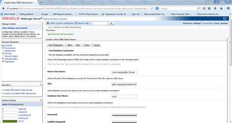 Creation Of Data Sourcejdbc Weblogicexpert