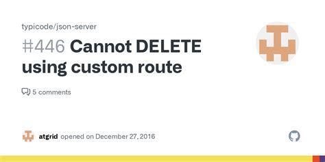 cannot delete using custom route · issue 446 · typicode json server