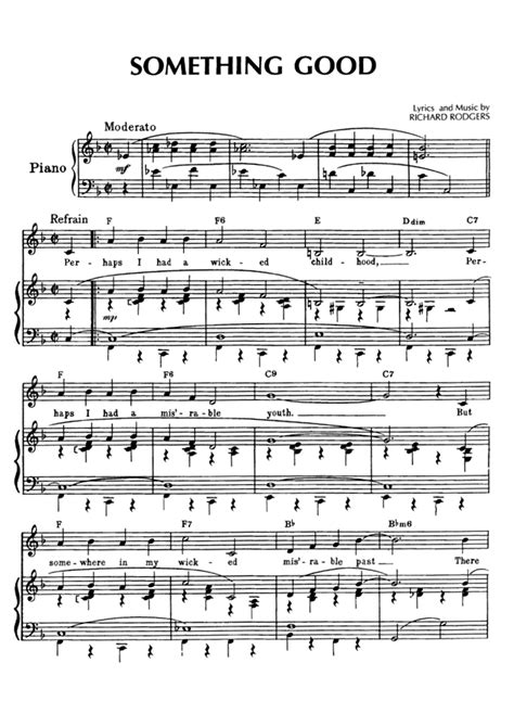 Something Good Piano Sheet Music Easy Sheet Music