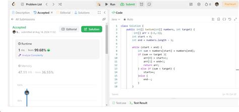 🎉 thrilled to have solved the two sum ii problem on leetcode