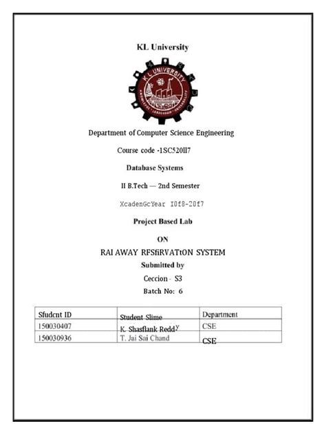 railway management system database mini project pdf sql