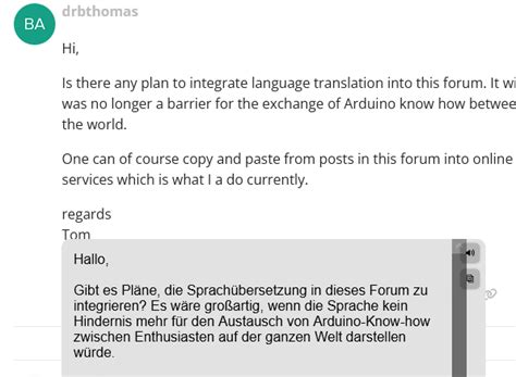 language translation integration into this forum website and forum