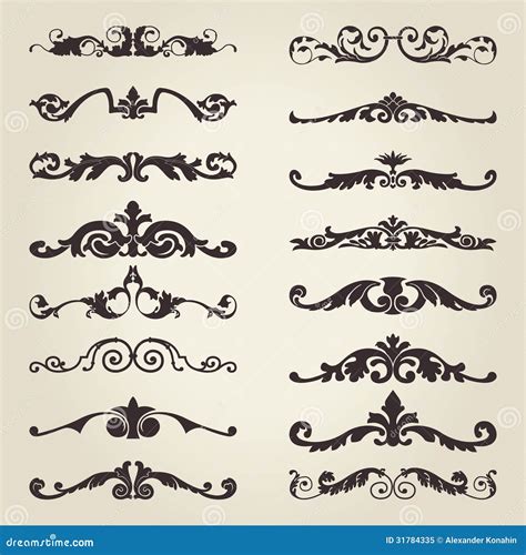 Vintage Decorative Elements Stock Vector Illustration Of Abstract