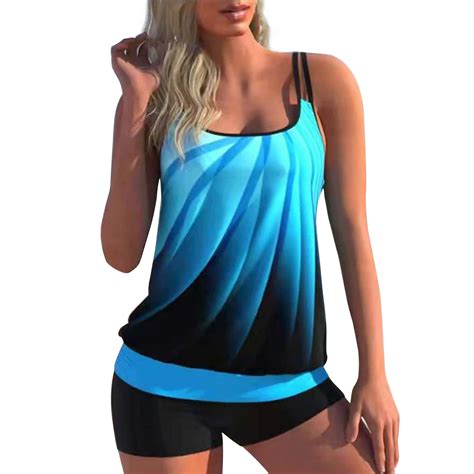 Kawell Plus Size Tankini Swimsuits For Women With Shorts Strappy
