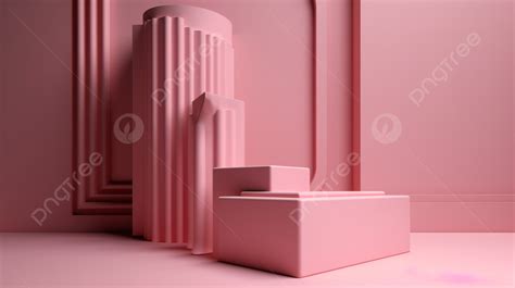 3d의 분홍색 연단 멋진 렌더링 이미지 3d 렌더링 세우다 3d 기하학적 배경 일러스트 및 사진 무료 다운로드 Pngtree