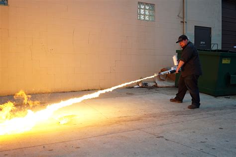 Xm42 Handheld Flamethrower Industrial Art With Flame Firepower This Aint Your Daddys