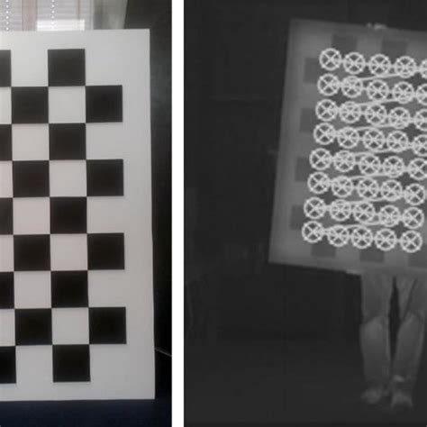 A Chessboard Calibration Pattern 90 X 120 Cm² B Heated Pattern In A Chessboard Calibration Pattern 90 X 120 Cm² B Heated Pattern In