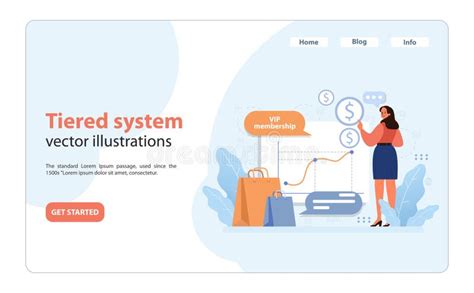 Tiered System Concept Flat Vector Stock Vector Illustration Of Tiered System Concept Flat Vector Stock Vector Illustration Of