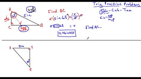 Trig Ratio Practice Problems YouTube