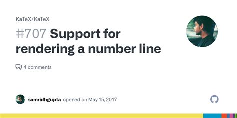 Support For Rendering A Number Line · Issue 707 · Katexkatex · Github