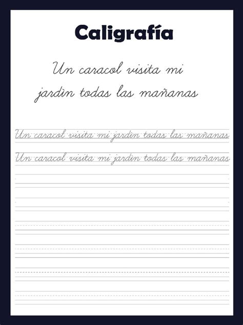 Formato Hoja De Caligrafia Para Imprimir Pdf